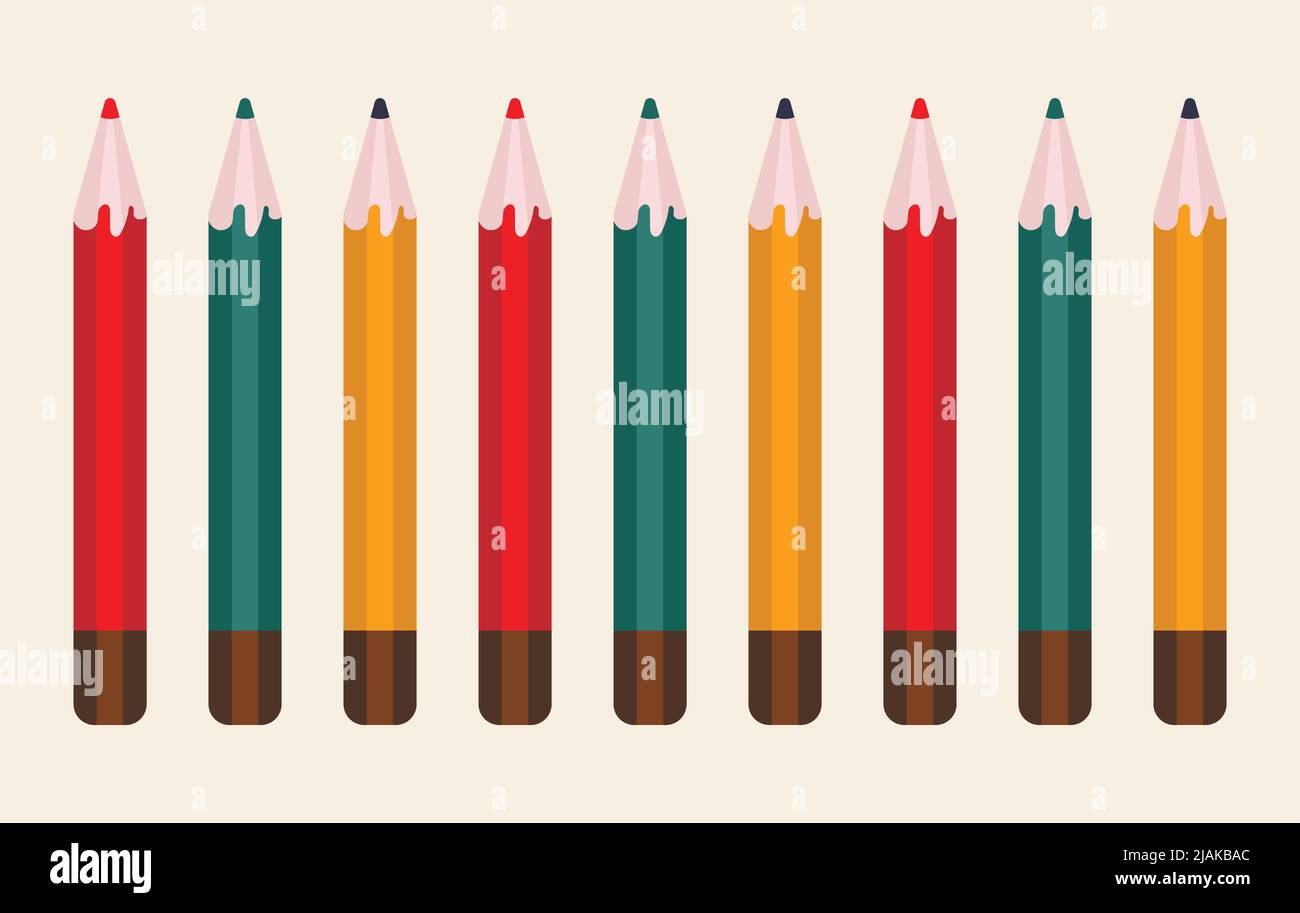 Pencils set in vector Stock Vector Image & Art - Alamy