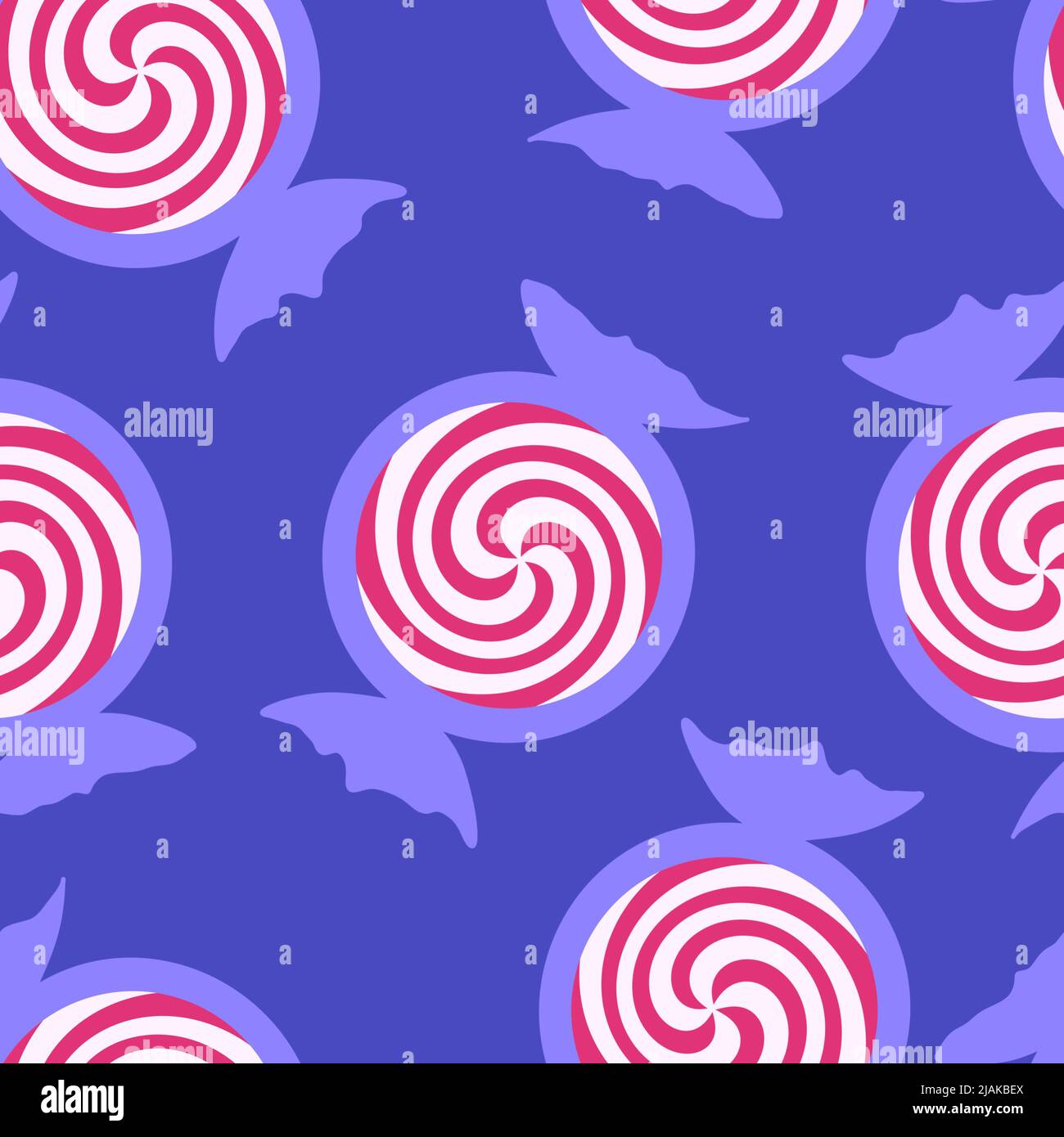 Winter kids seamless peppermint lollipop pattern for fabrics and ...