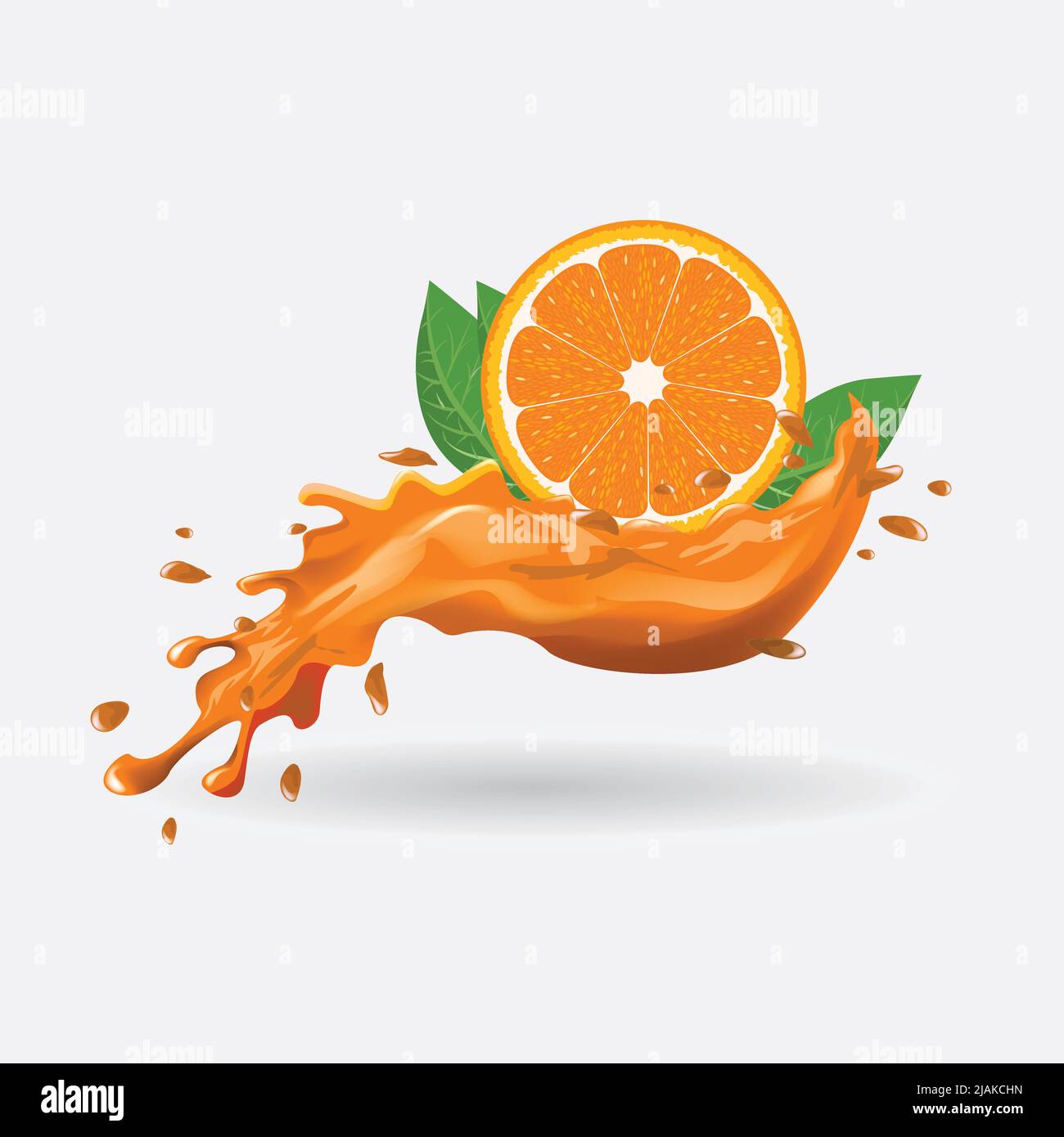 Orange Juice Splash Vector
