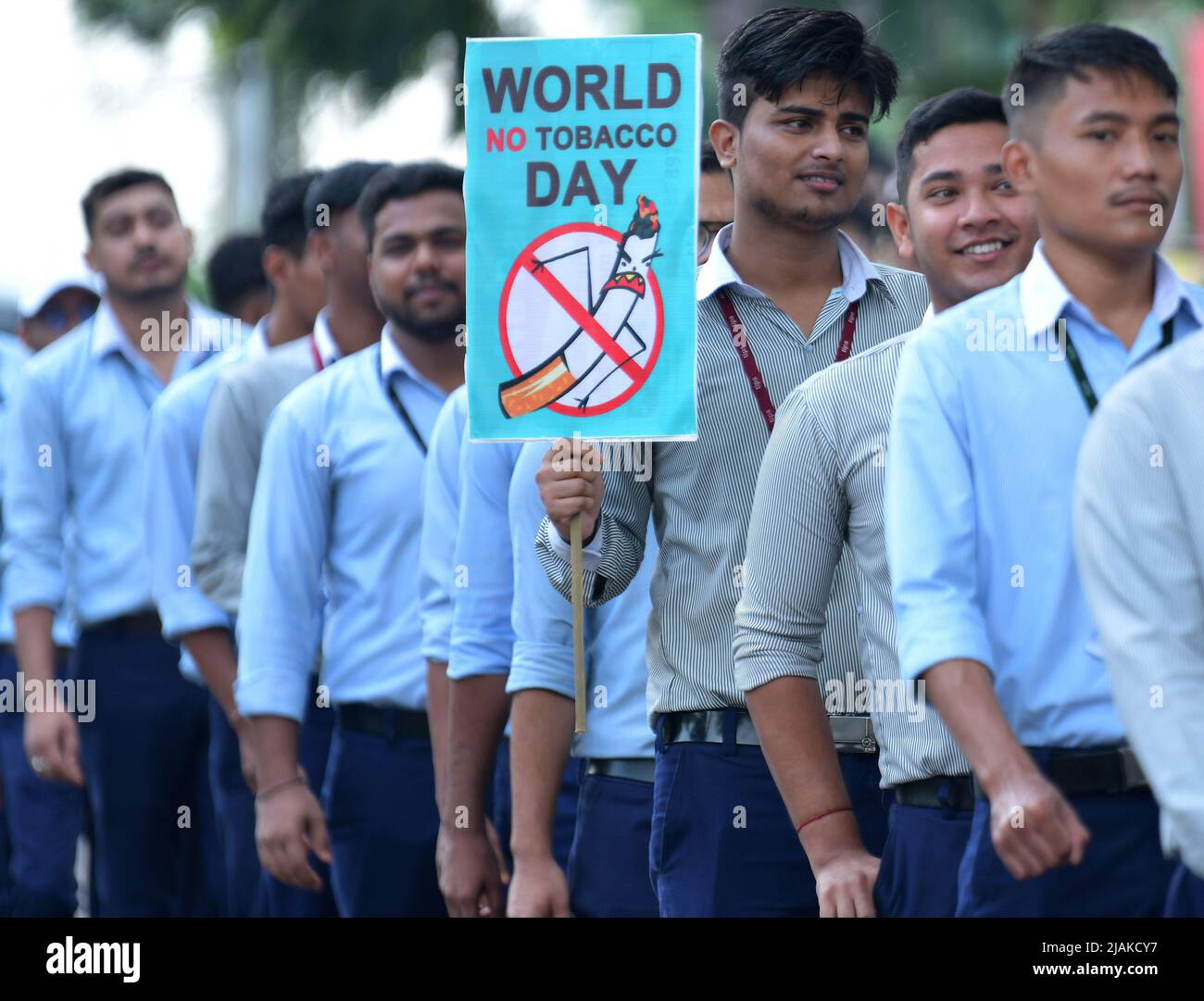 Agartala, India's northeastern state of Tripura. 31st May, 2022. People walk in a rally during a ...