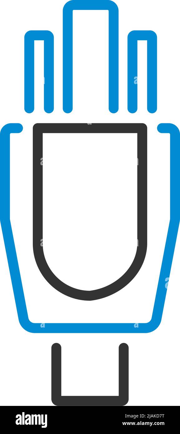 Electrical Plug Icon. Editable Bold Outline With Color Fill Design ...