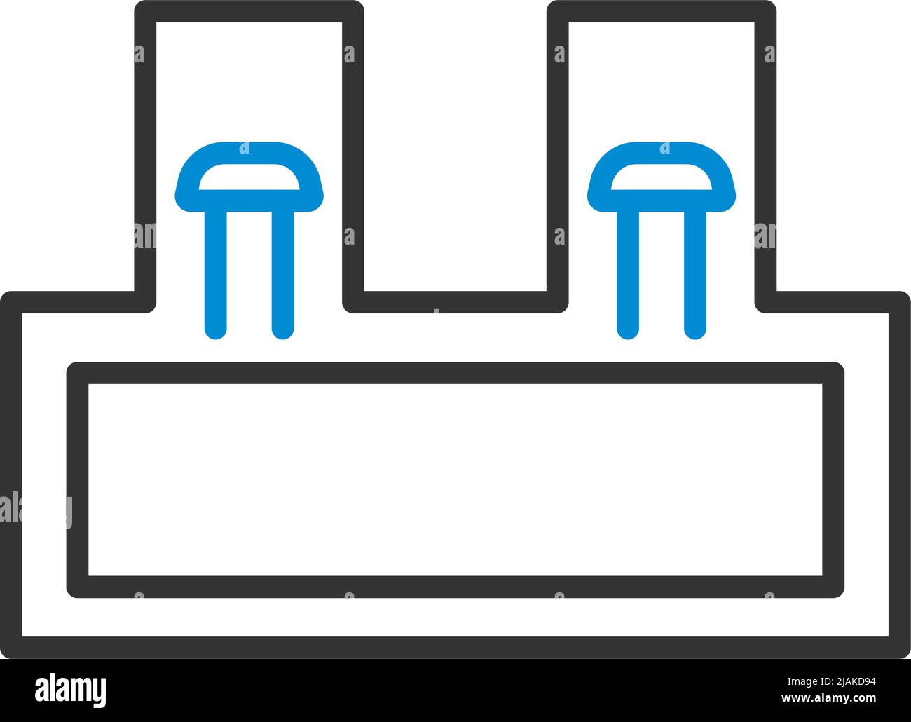 Electrical Connection Terminal Icon. Editable Bold Outline With Color ...