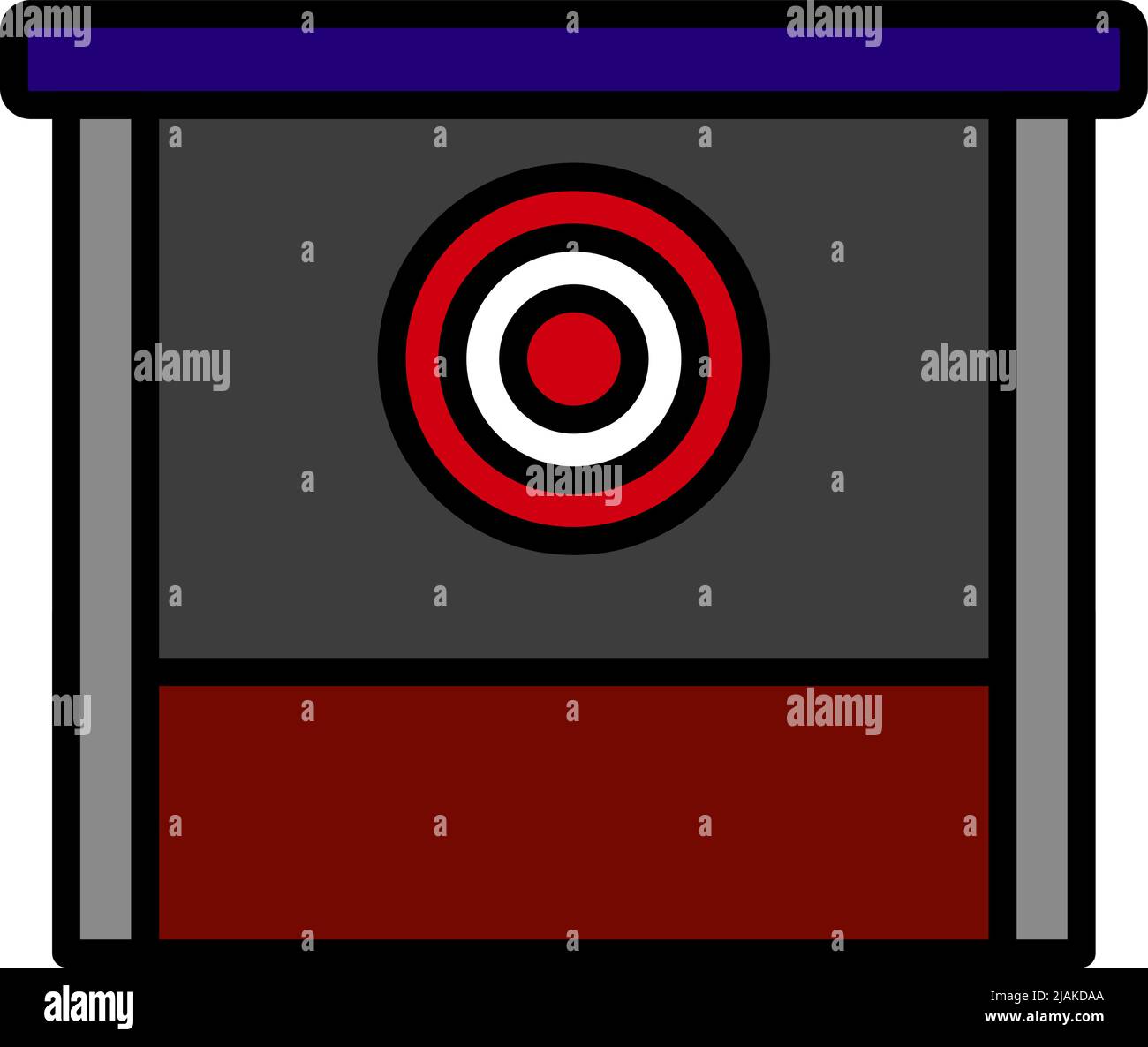 Prize Shooting Range Icon. Editable Bold Outline With Color Fill Design ...
