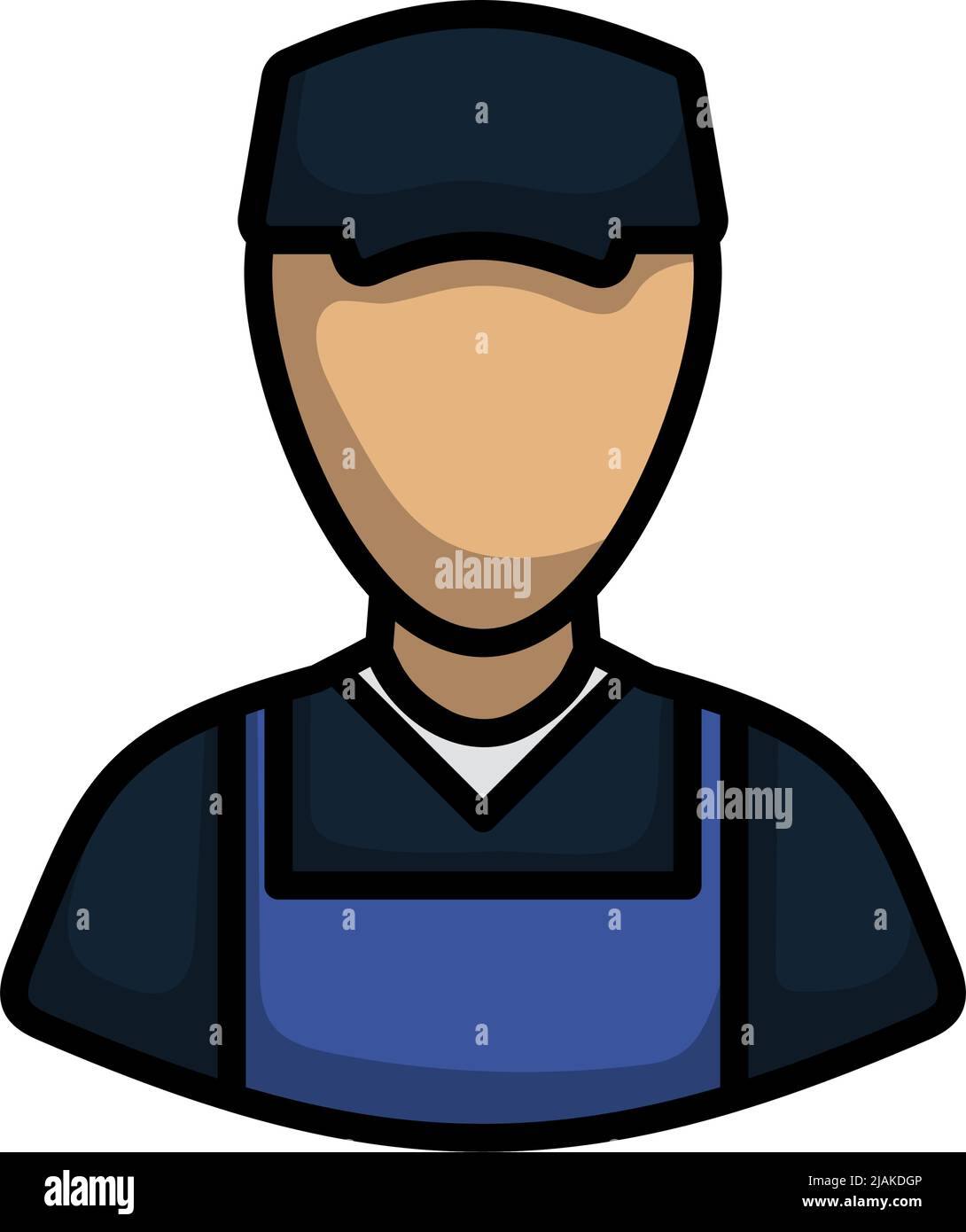 Car Mechanic Icon. Editable Bold Outline With Color Fill Design. Vector ...