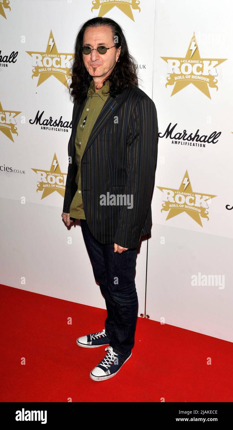 Geddy Lee attends the Classic Rock Roll Of Honour at the Roundhouse on ...