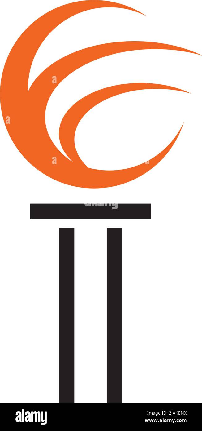 Torch logo design vector illustration template Stock Vector Image & Art ...