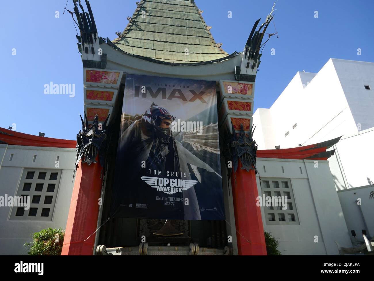 Los Angeles, California, USA 30th May 2022 Top Gun Maverick Banner with ...