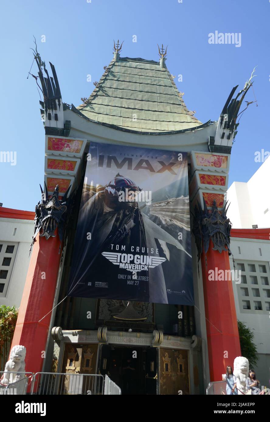 Los Angeles, California, USA 30th May 2022 Top Gun Maverick Banner with ...