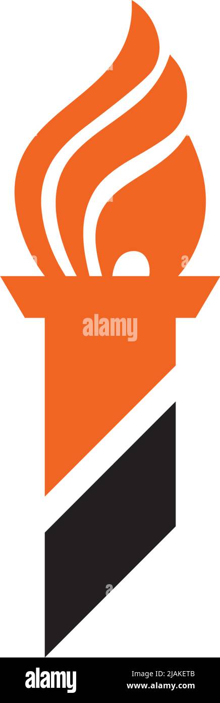 Torch logo design vector illustration template Stock Vector Image & Art ...