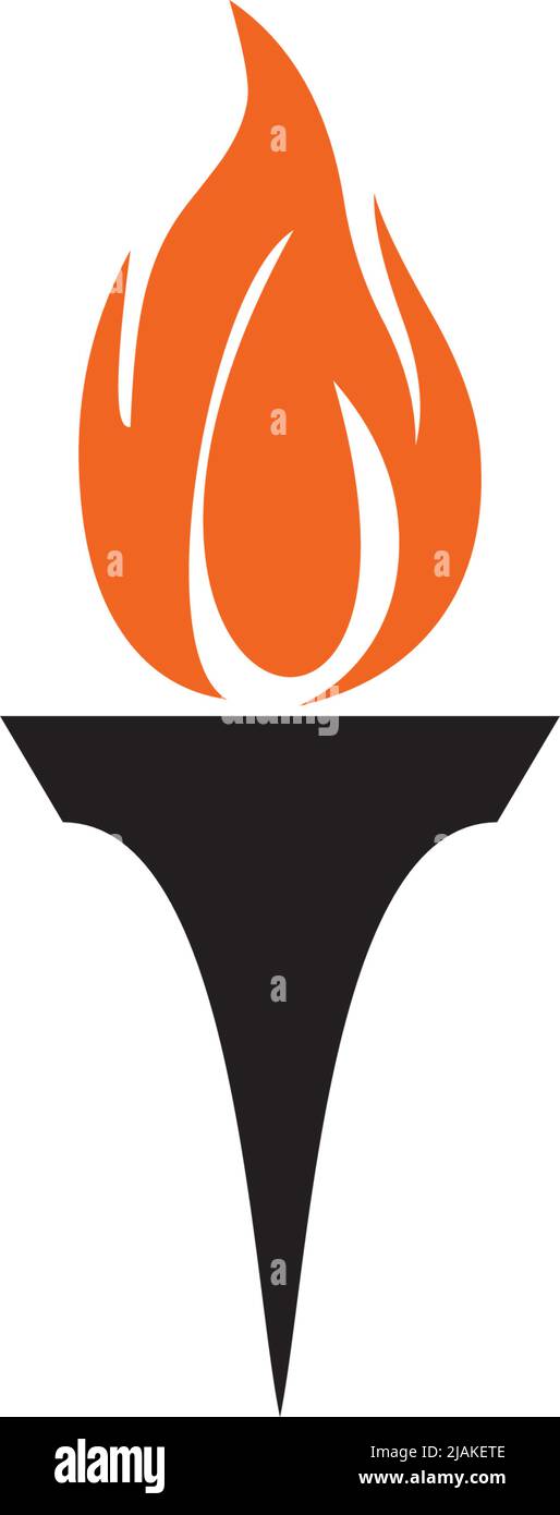 Torch logo design vector illustration template Stock Vector Image & Art ...