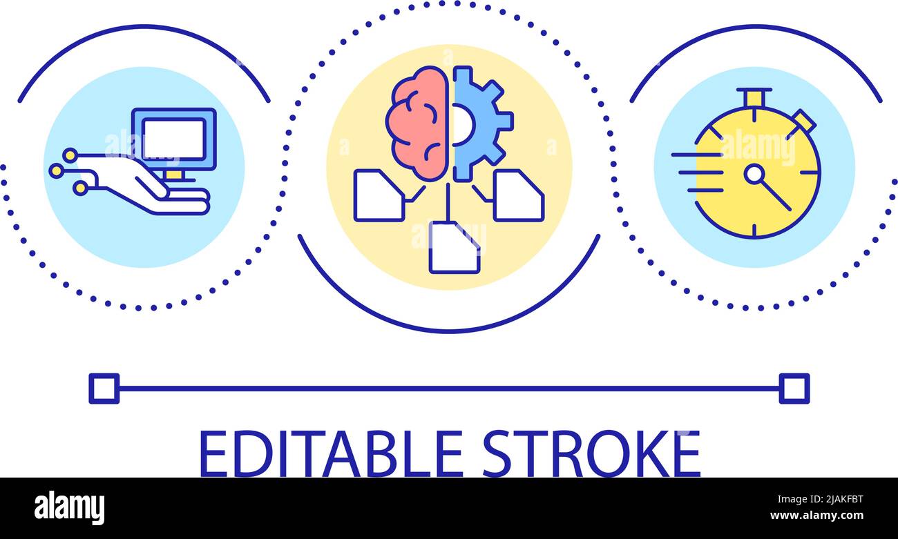 Simplify and speed up program development loop concept icon Stock ...