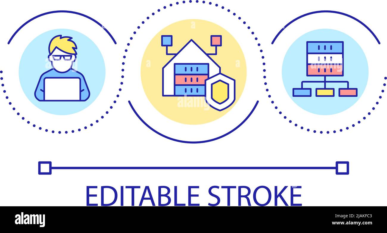 Data Management Loop Concept Icon Stock Vector Image And Art Alamy