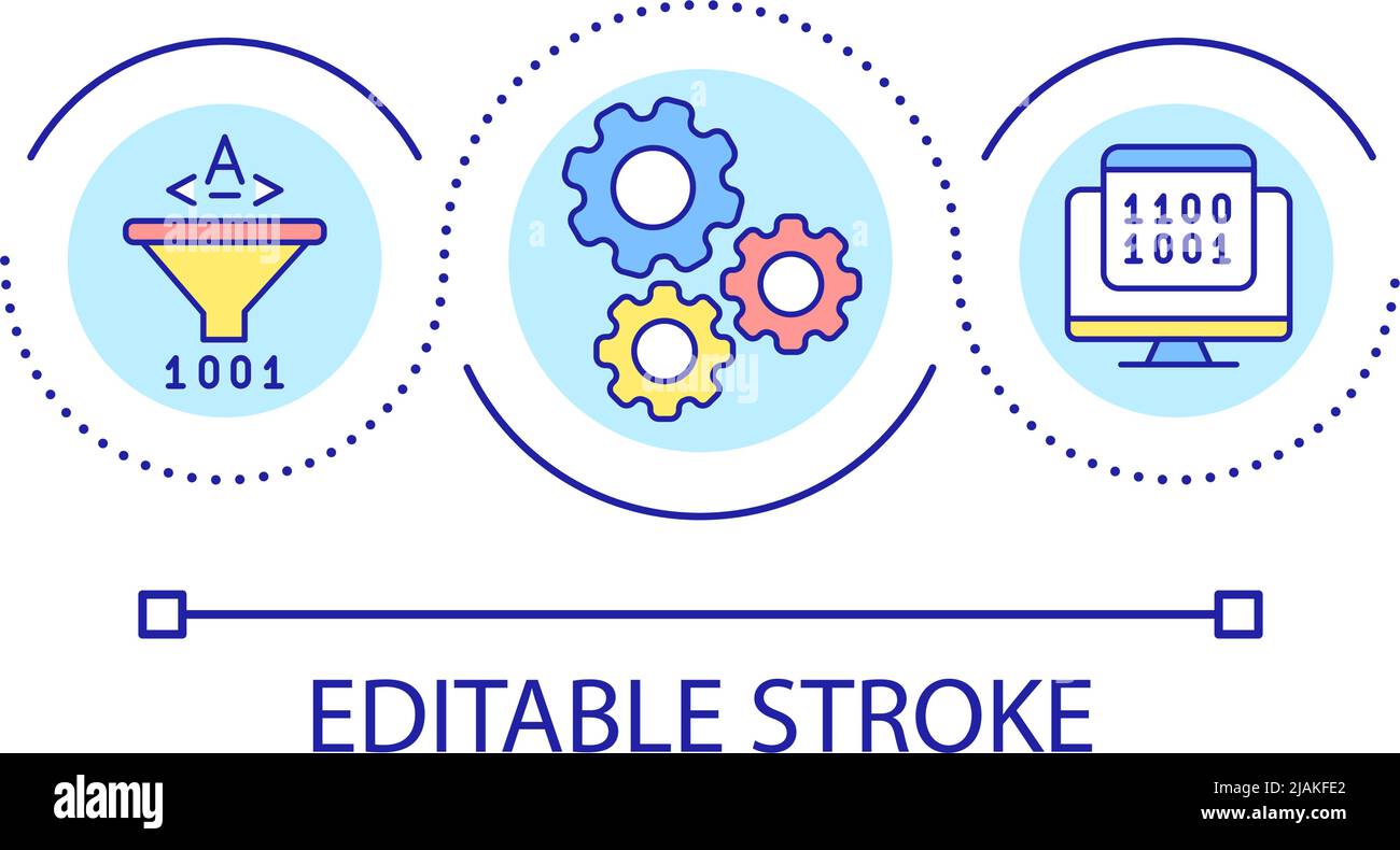 Building Application Software Loop Concept Icon Stock Vector Image