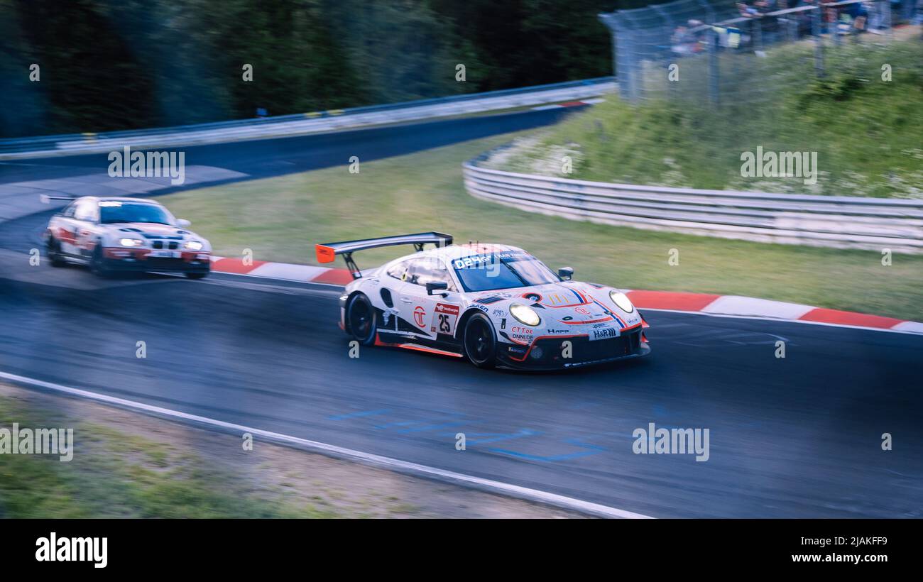 Porsche GT3 with motion blurred Backround Stock Photo - Alamy