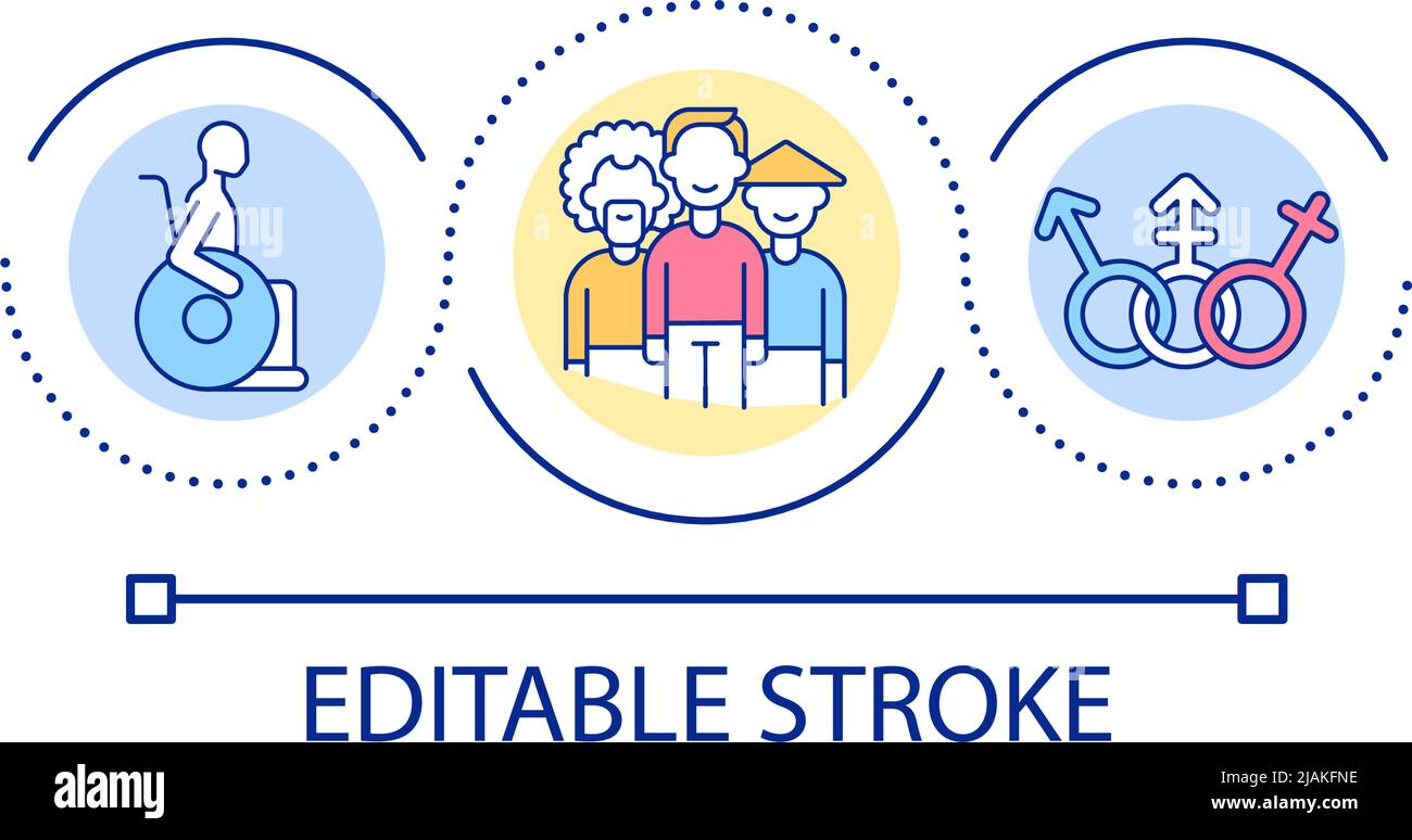 Equality and inclusion loop concept icon Stock Vector Image & Art - Alamy