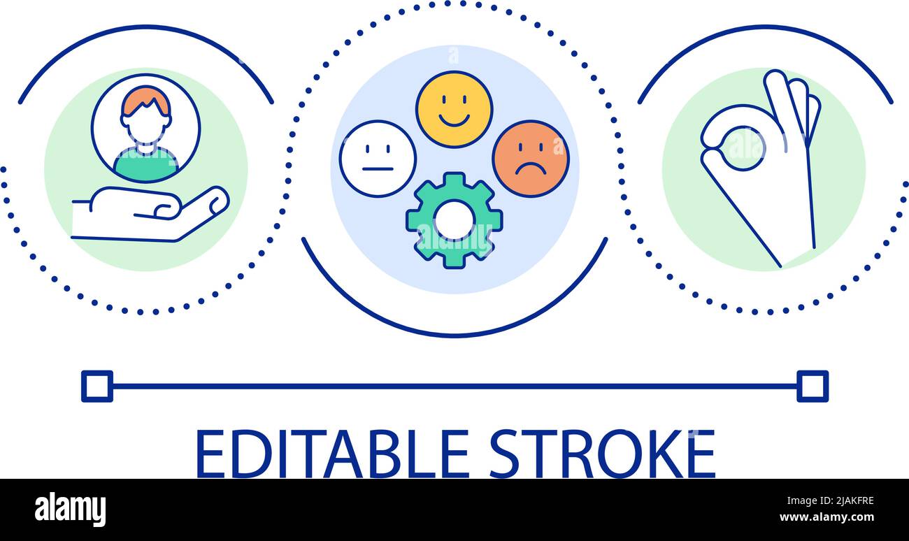 Mind health problem line Cut Out Stock Images & Pictures - Alamy