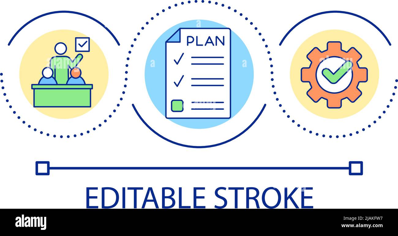 Productivity improvement plan loop concept icon Stock Vector Image ...