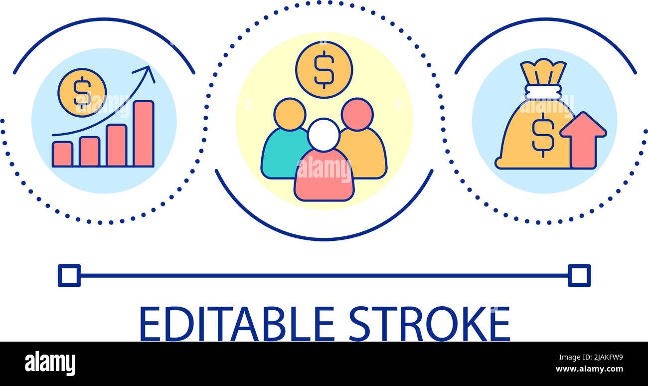 Improving business profitability loop concept icon Stock Vector Image ...