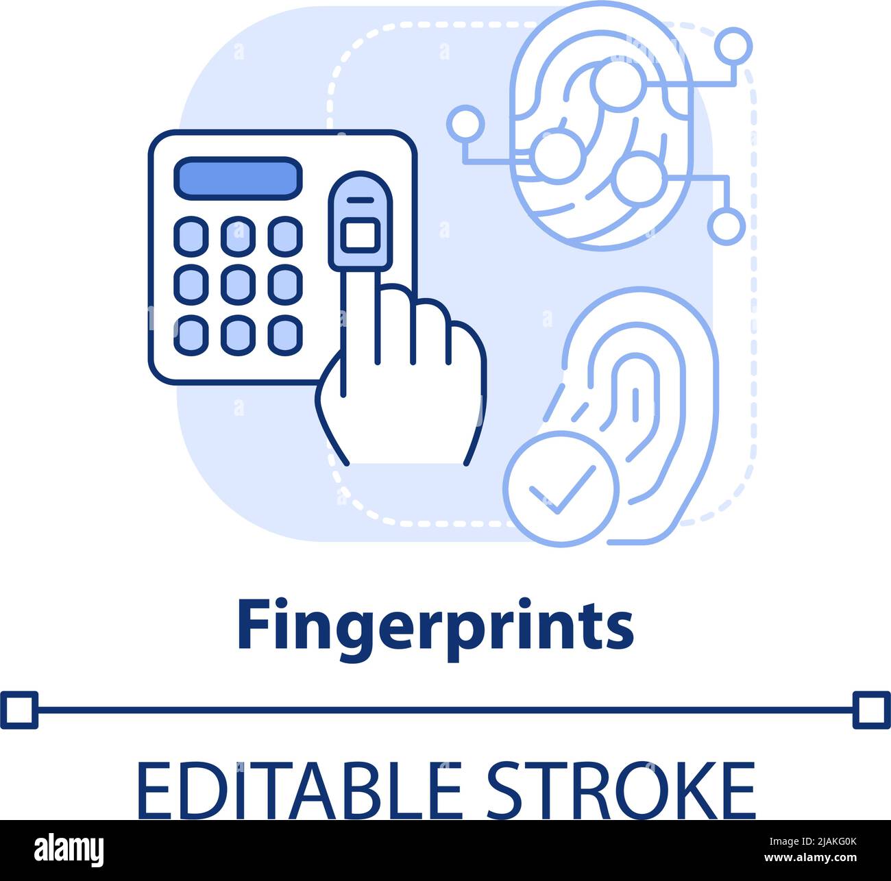 Fingerprints light blue concept icon Stock Vector Image & Art - Alamy