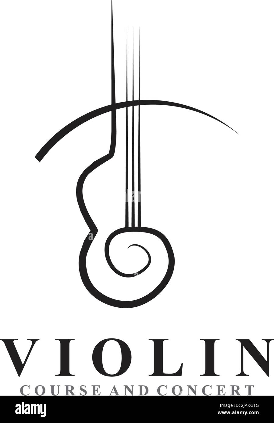 Violin logo icon design vector illustration template Stock Vector Image ...