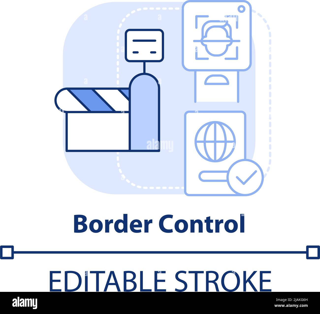 Border control light blue concept icon Stock Vector Image & Art - Alamy
