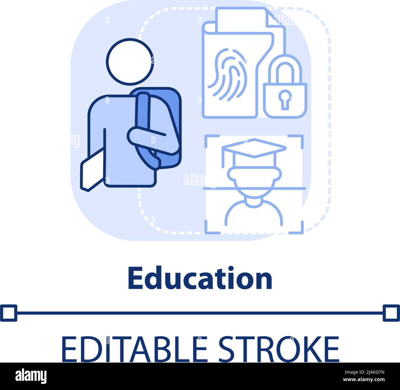 Education light blue concept icon Stock Vector Image & Art - Alamy