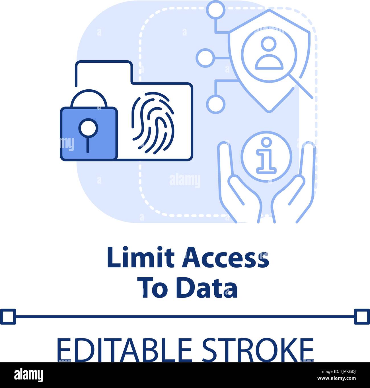 Limit access to data light blue concept icon Stock Vector Image & Art ...