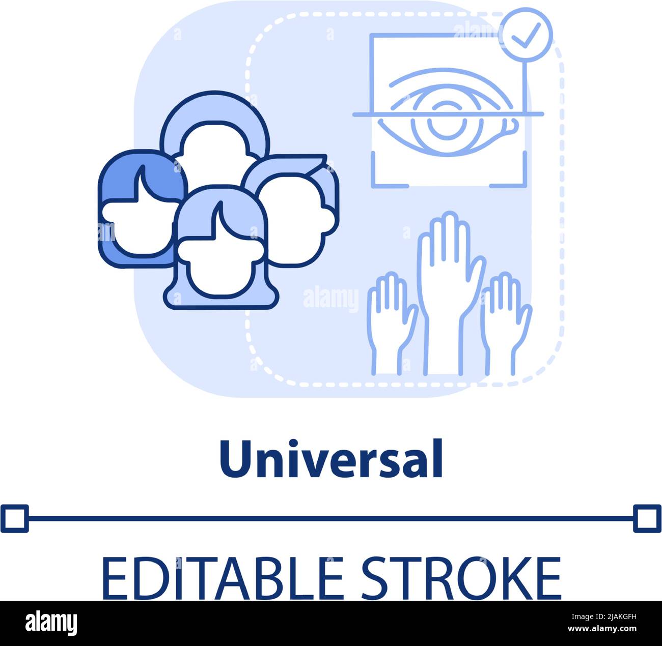 Universal light blue concept icon Stock Vector Image & Art - Alamy