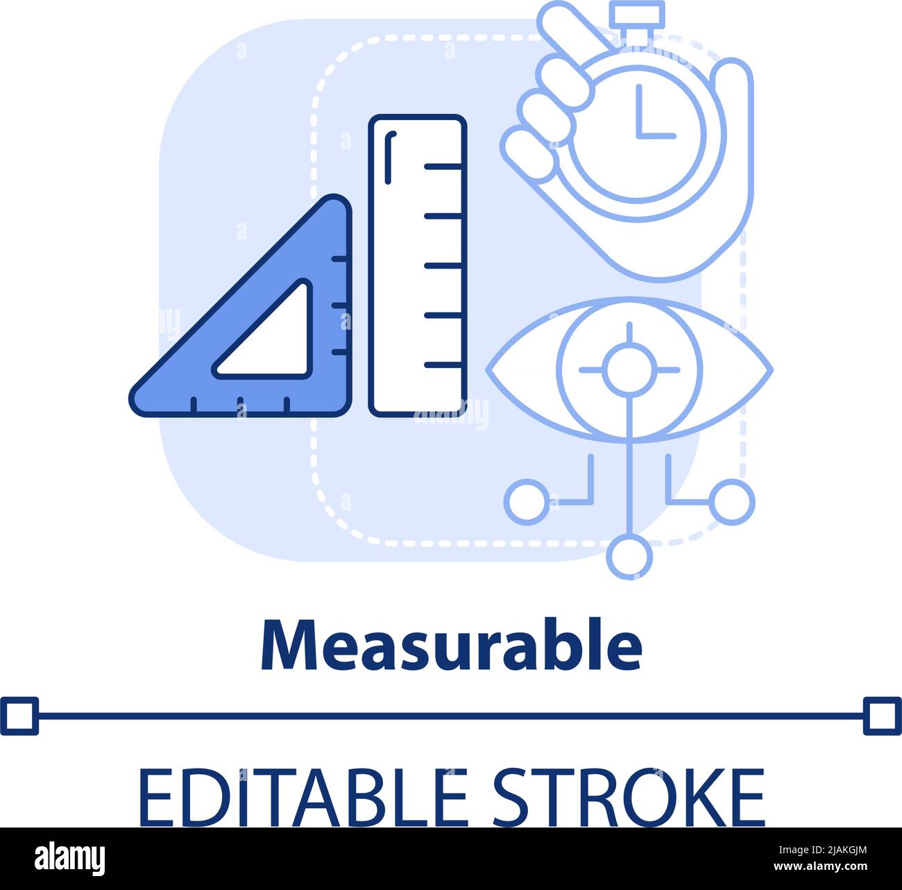 Measurable light blue concept icon Stock Vector Image & Art - Alamy