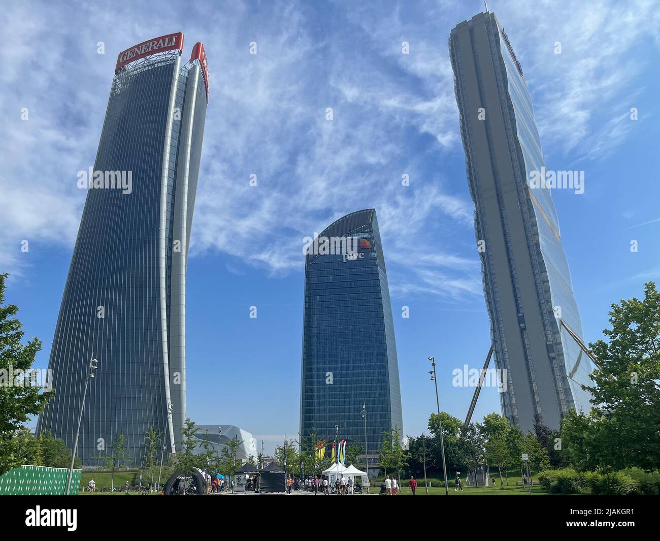 CityLife park with the three tower, Il Dritto The Straight One, Lo ...