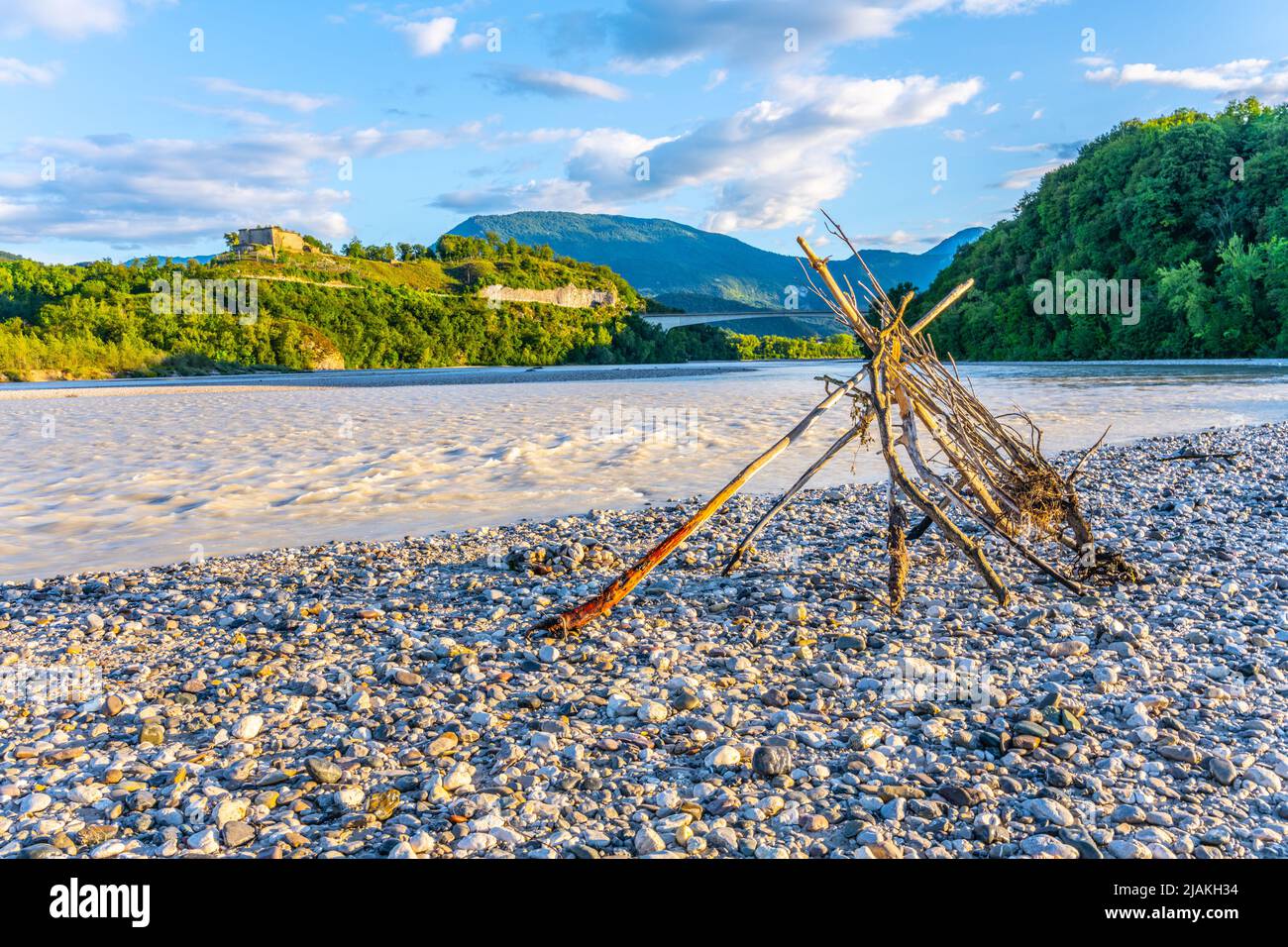 Wide valley of Tagliamento River Stock Photo - Alamy