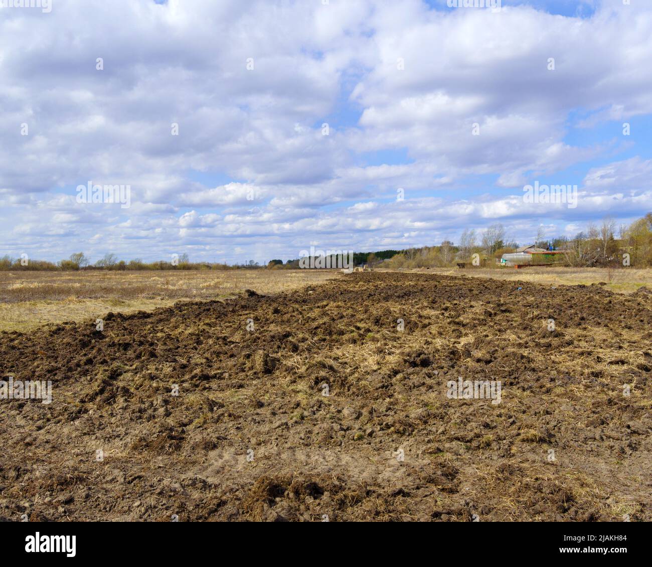 Soil before planting. Land prepared for planting and cultivating the ...