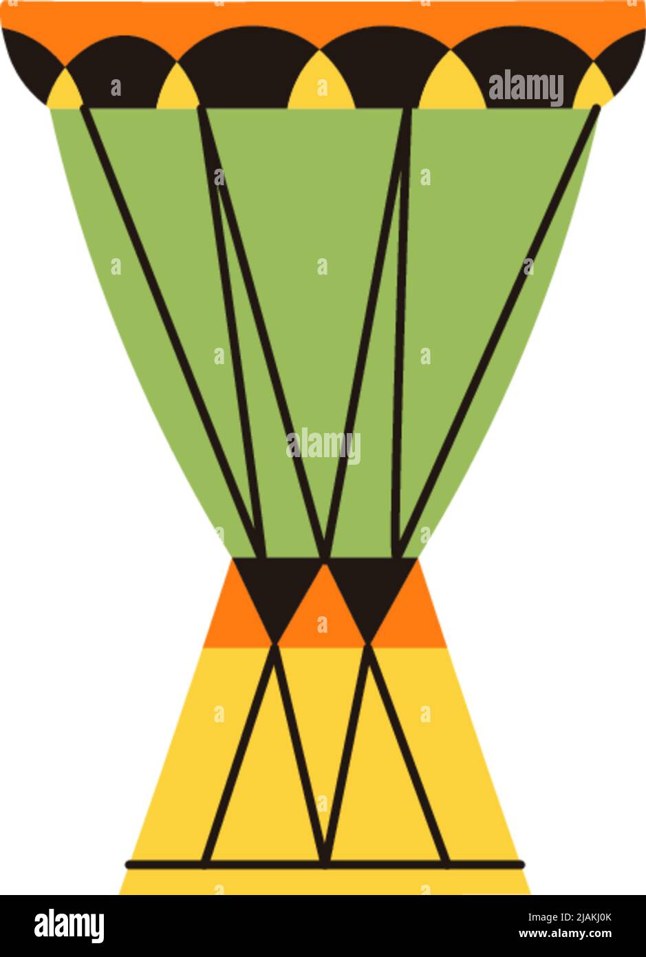 African drum, musical instrument for performance Stock Vector Image ...