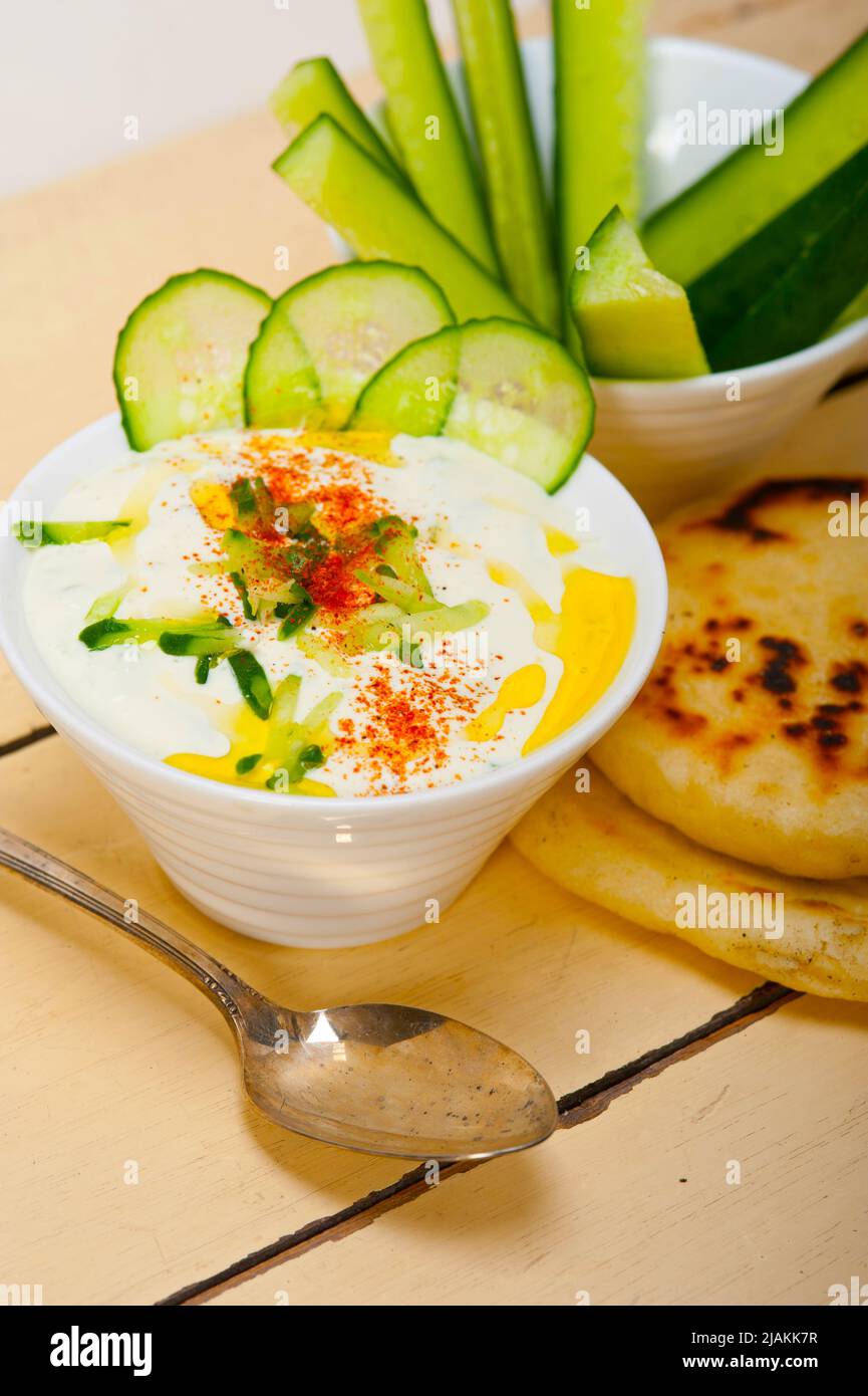 Arab middle east salatit laban wa kh’yar Khyar Bi Laban goat yogurt and ...