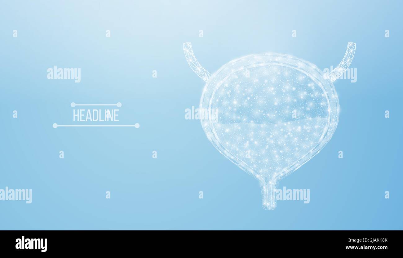 Human bladder. Design element for medical concept, bladder cancer ...