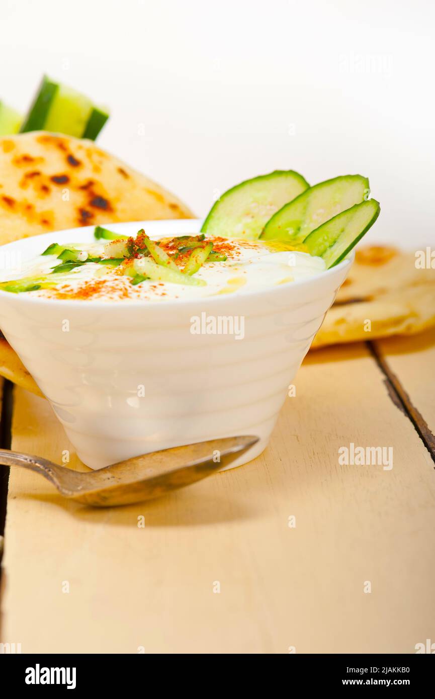 Arab middle east salatit laban wa kh’yar Khyar Bi Laban goat yogurt and ...