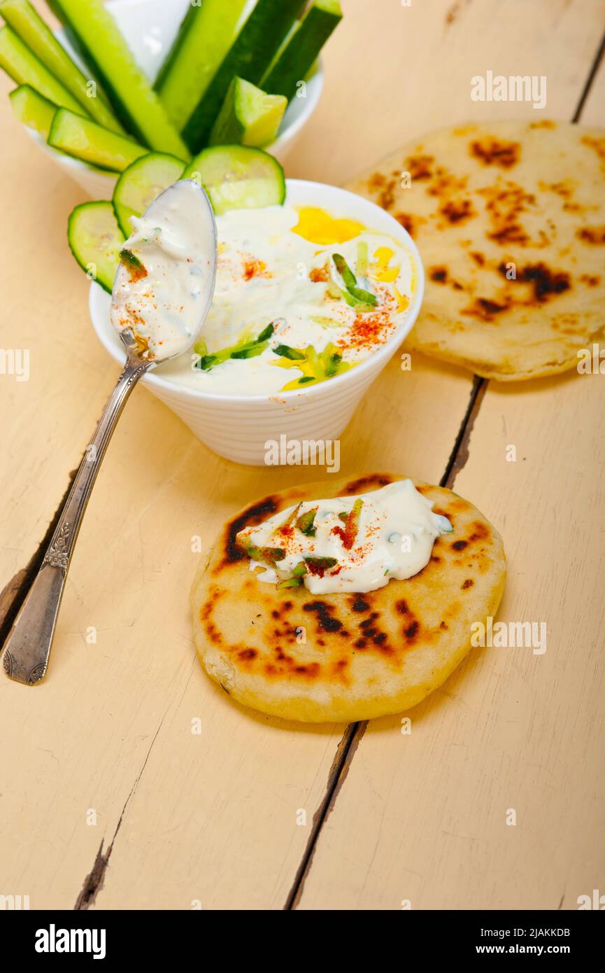 Arab middle east salatit laban wa kh’yar Khyar Bi Laban goat yogurt and ...