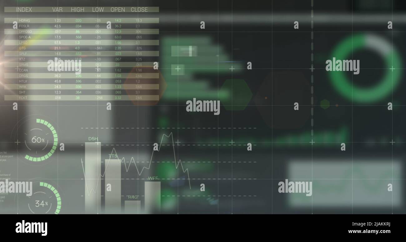 Image of data processing over black background Stock Photo - Alamy
