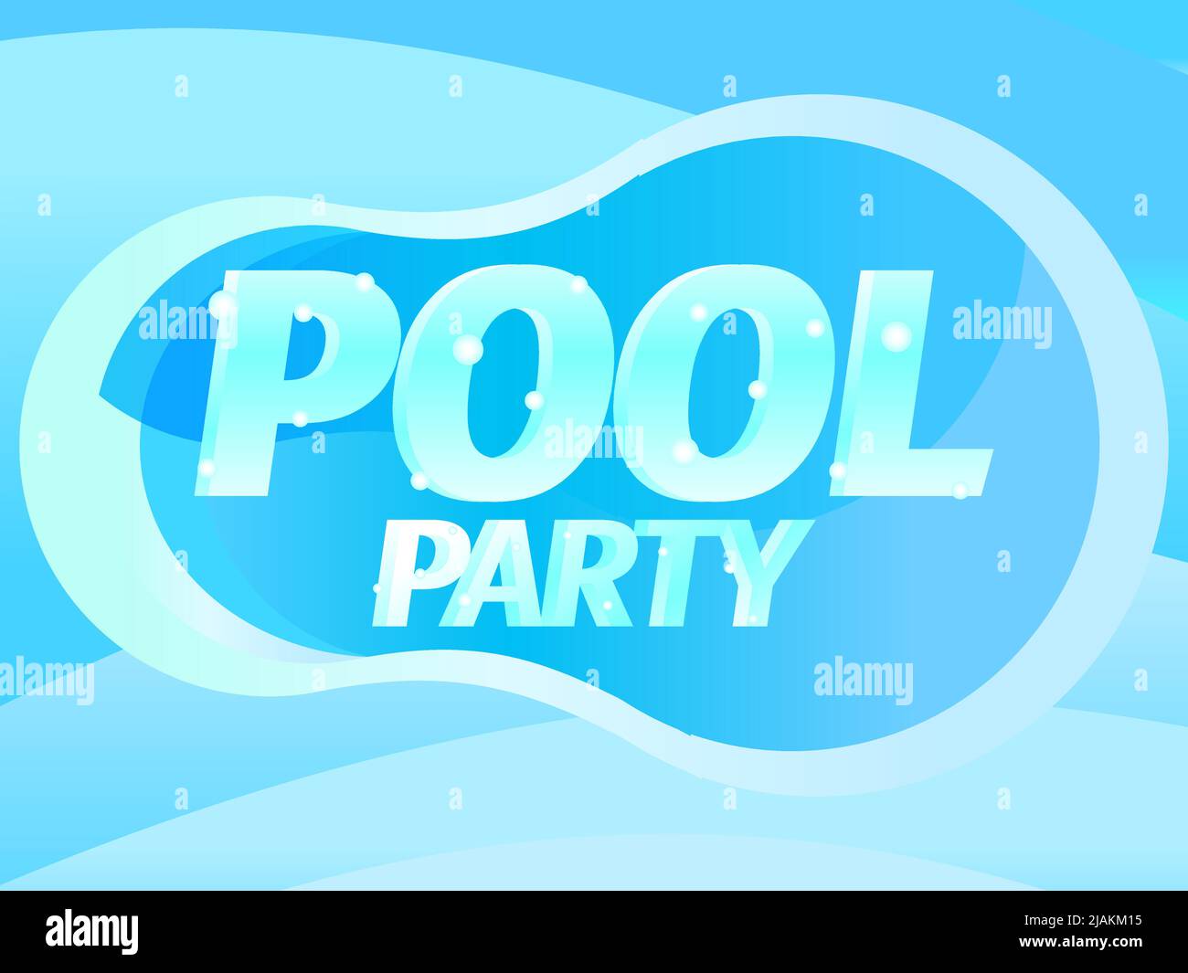 Pool Party text top view. Summer vacation by the pool. Design for ...