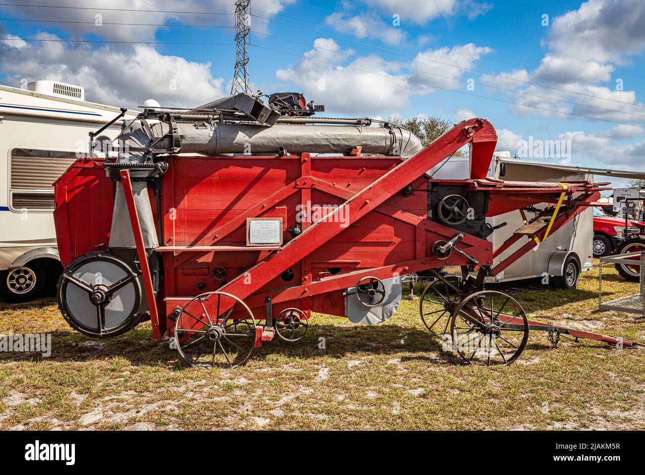Fort Meade, FL - February 23, 2022: Frick Thresher Model 1906 at local ...