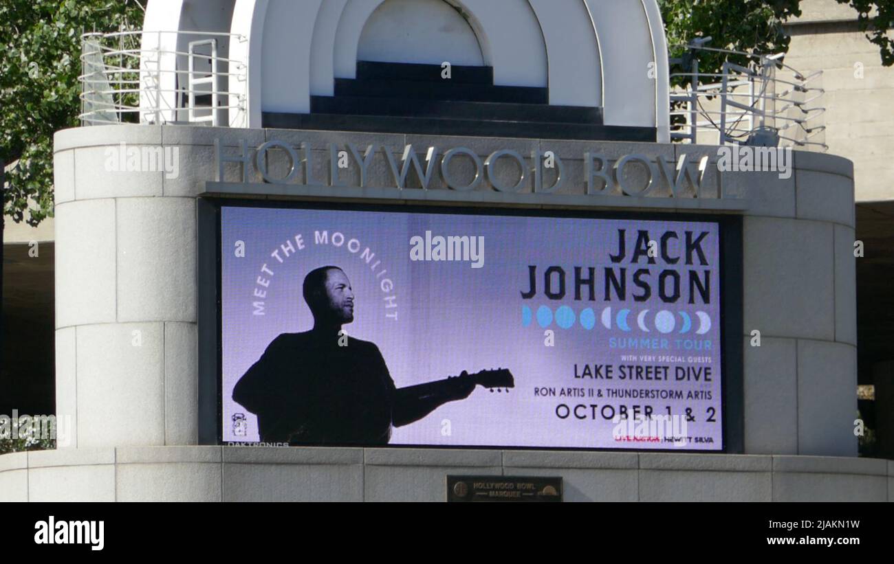 Los Angeles, California, USA 30th May 2022 Jack Johnson Marquee at Hollywood Bowl on May 30 ...