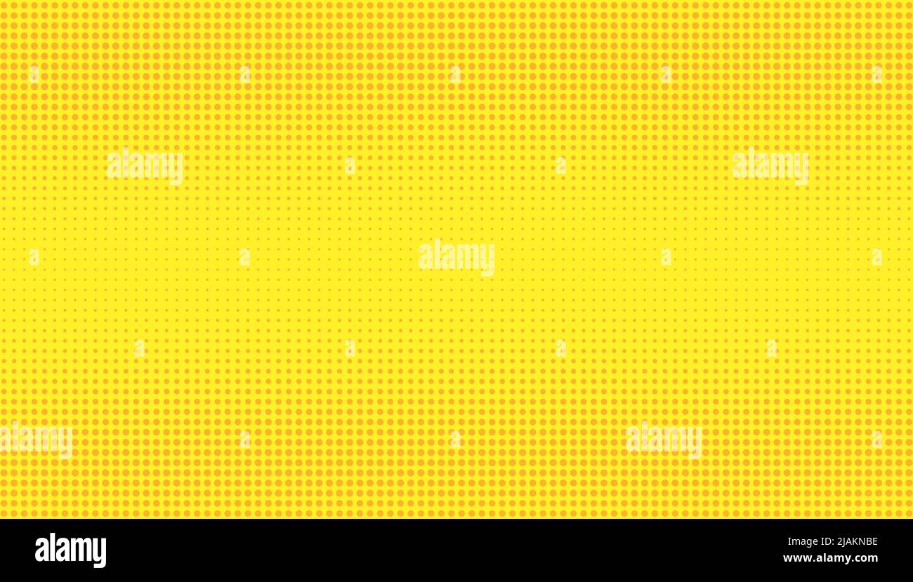 Yellow halftone dotted gradient abstract background. Vector grunge ...