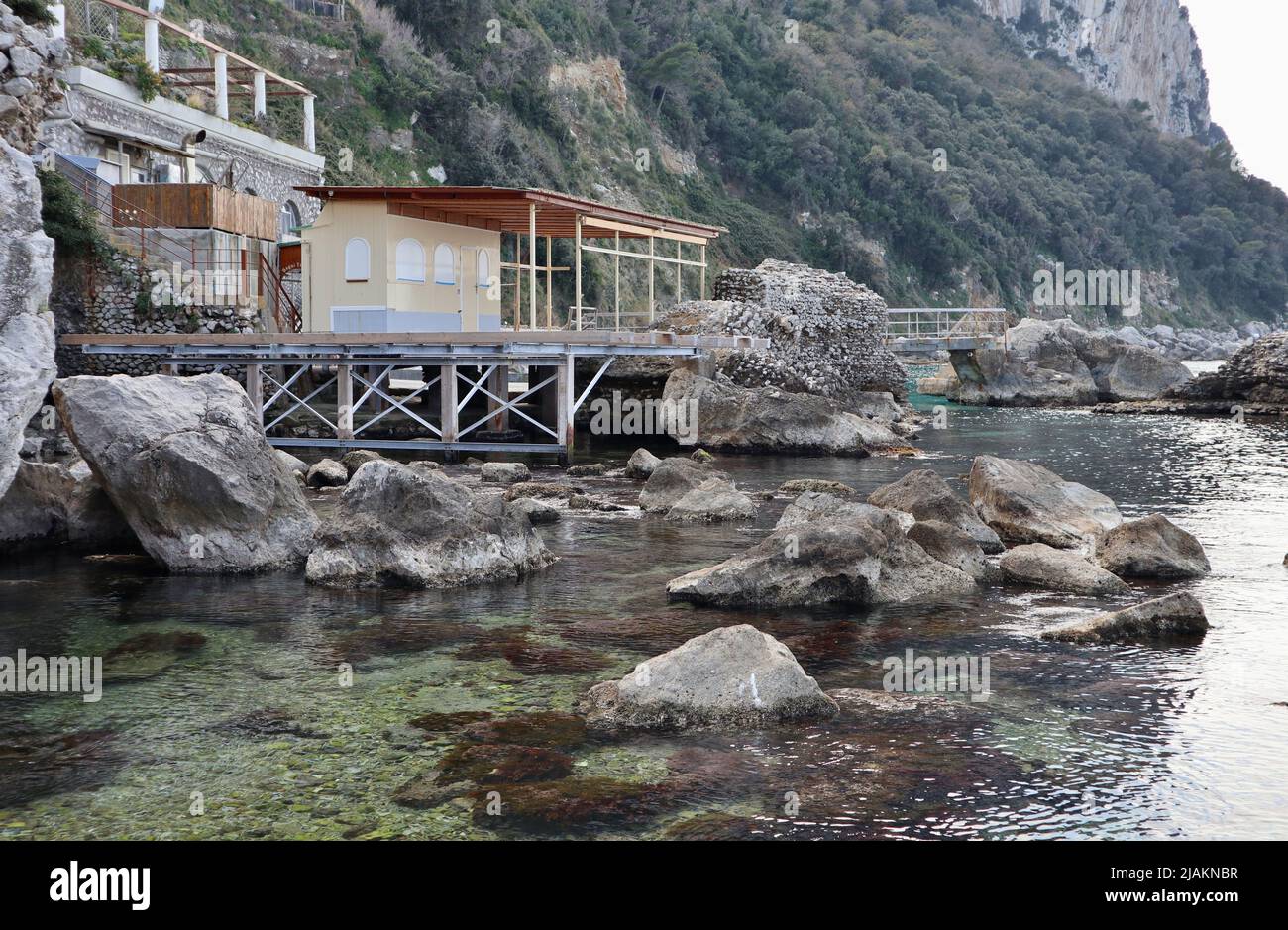 Capri - Lido di Tiberio dalla scogliera Stock Photo - Alamy