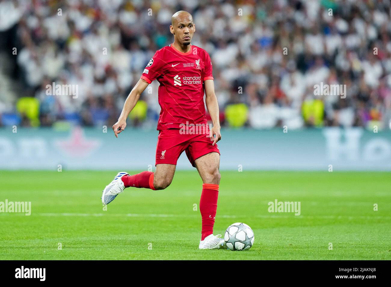 Saint Denis, France. 28th May, 2022. Fabinho of Liverpool FC during the ...