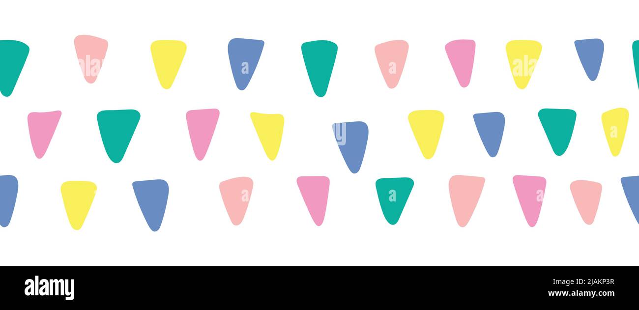 Abstract hand drawn triangle shapes seamless vector border. Seamless ...
