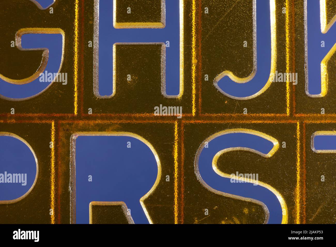 Stencil alphabet ruler hi-res stock photography and images - Alamy