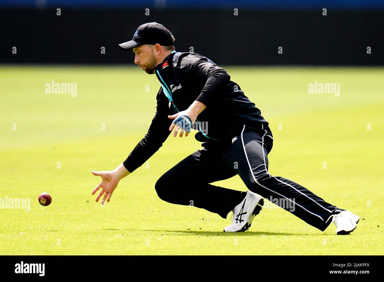 New Zealand's Devon Conway during a nets session at Lord's Cricket ...