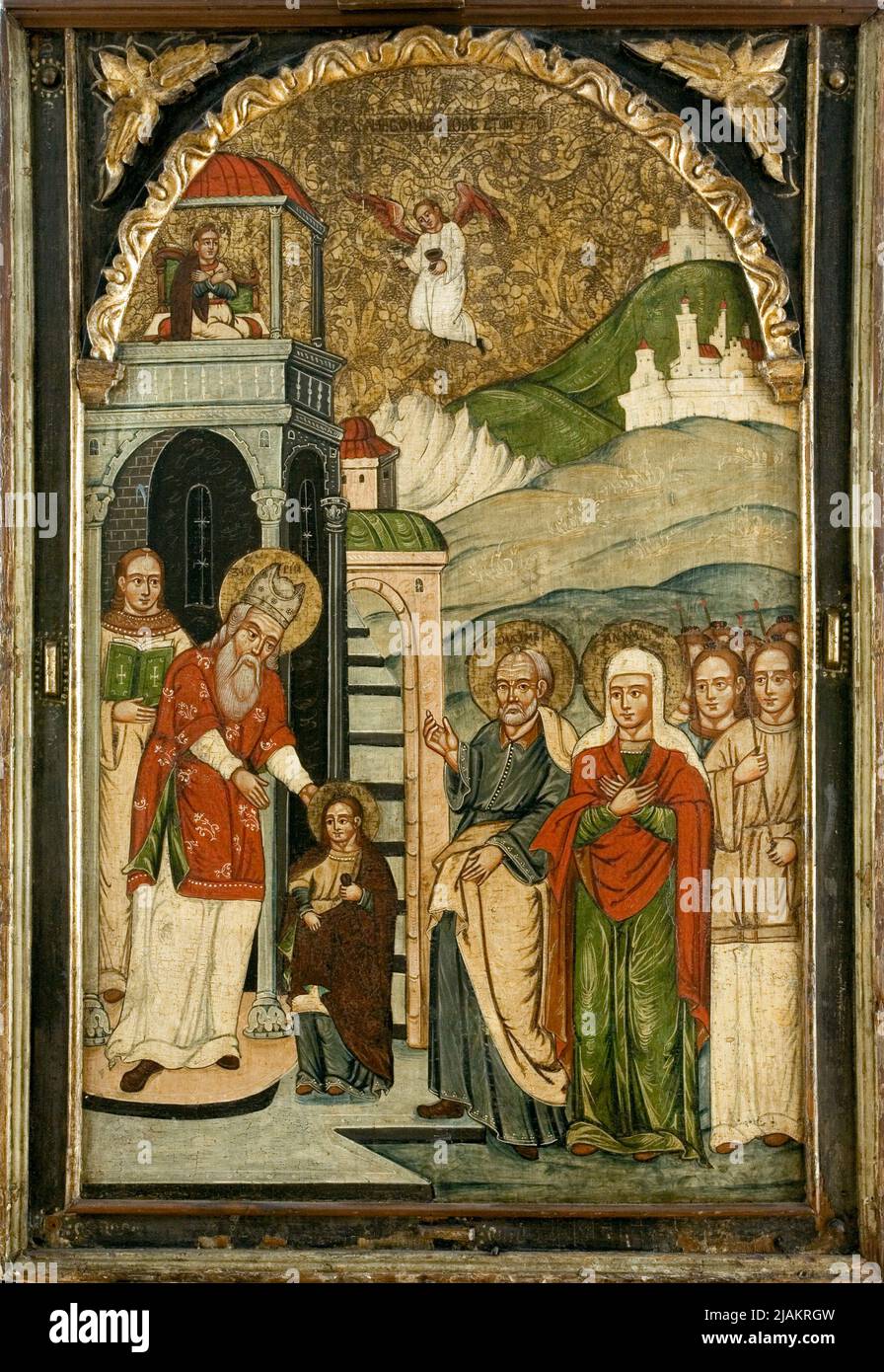 Offering Maria in the temple (icon) unknown Stock Photo - Alamy