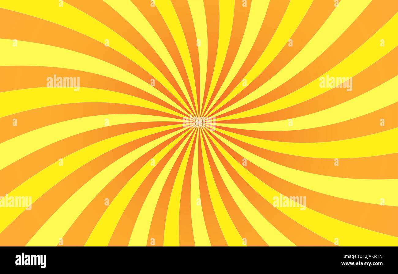 abstract orange yellow sun rays, retro styled sun burst pattern texture ...