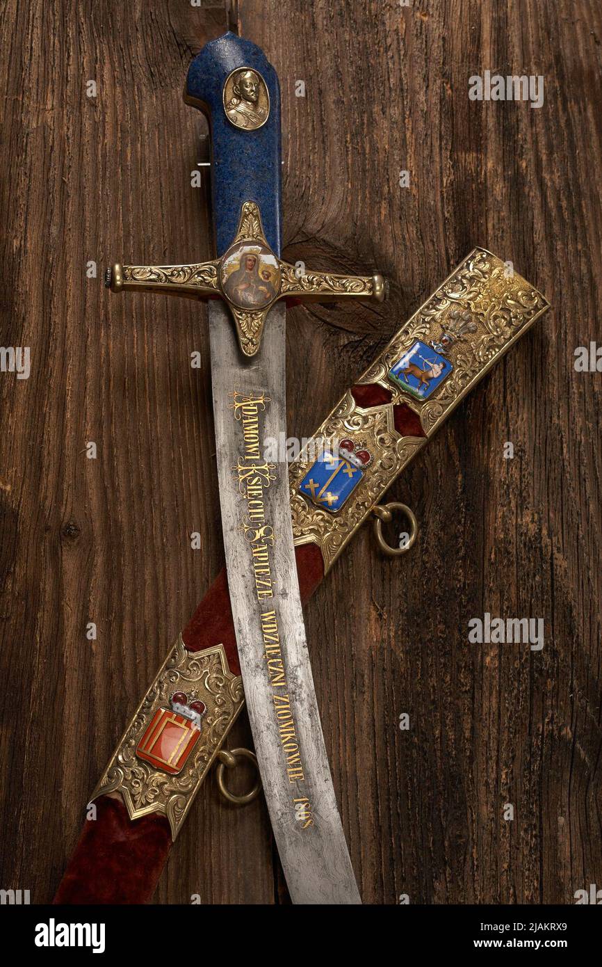 Karabela sabre with scabbard Stock Photo - Alamy